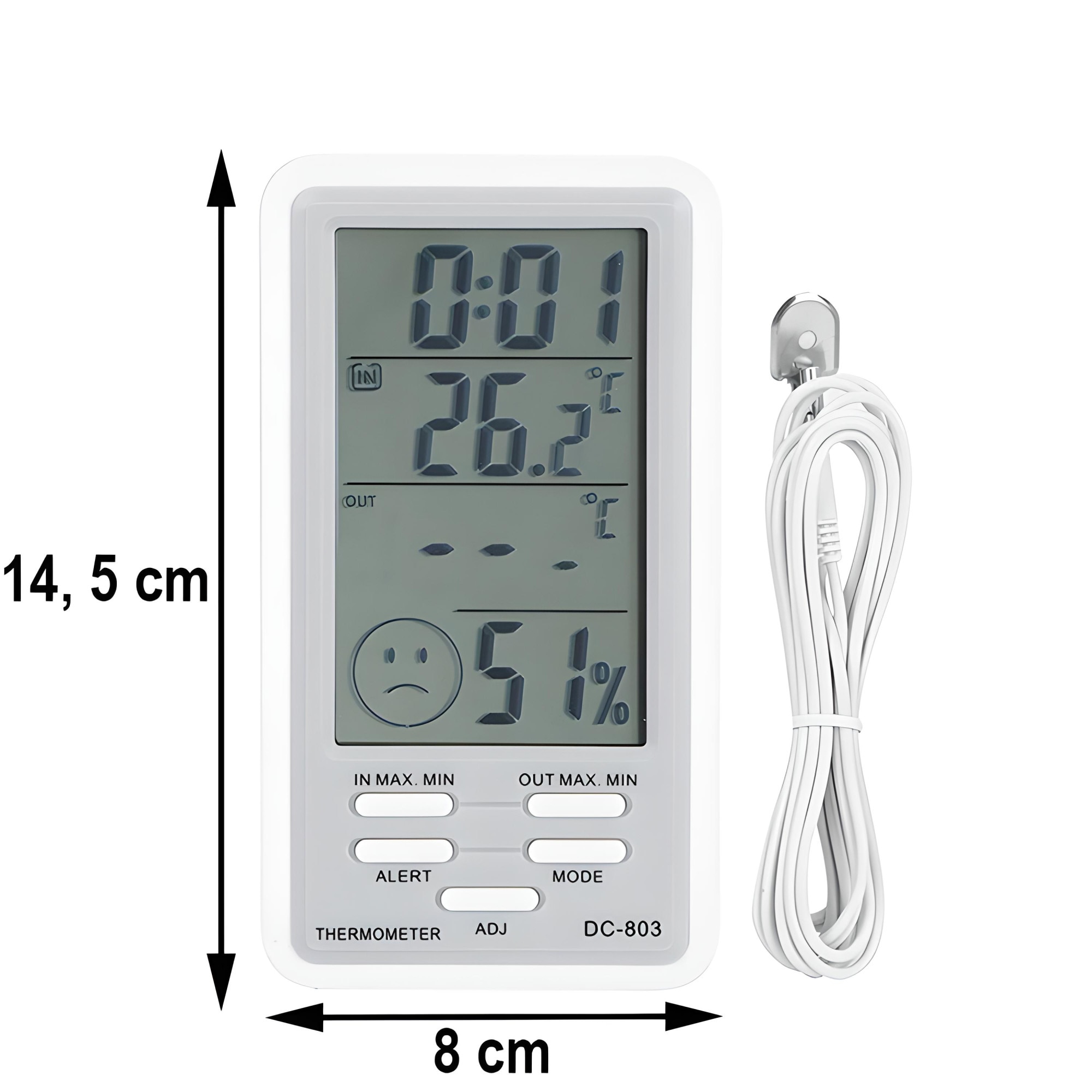Statie Meteo, Higrometru, Ceas, indicator Confort, Suport Inclus ...