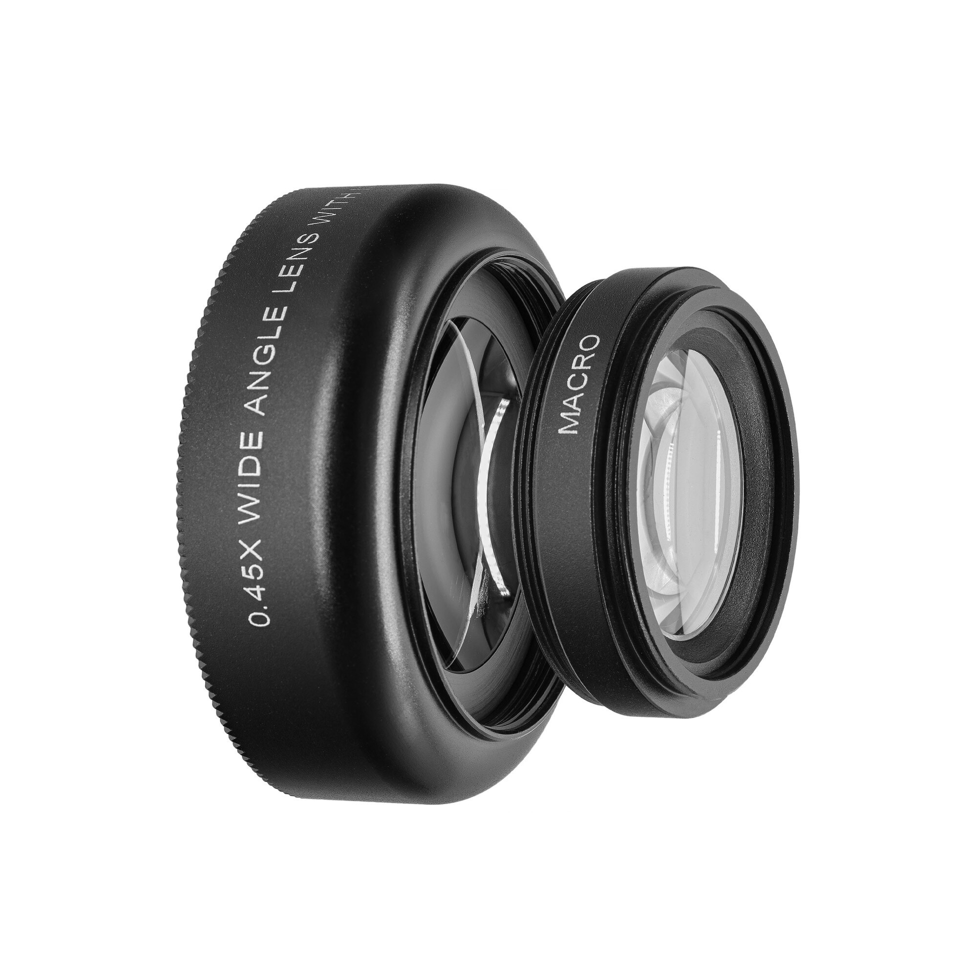 Lentila 2in1 KnightX HD Macro 12.5x si Wide 0.45x, Black, Clip ...