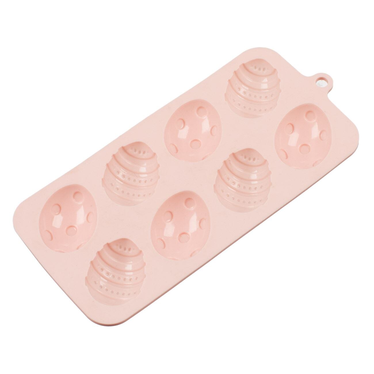 Set 8 forme silicon 3D pentru oua, prajituri, ciocolata, model Paste ...