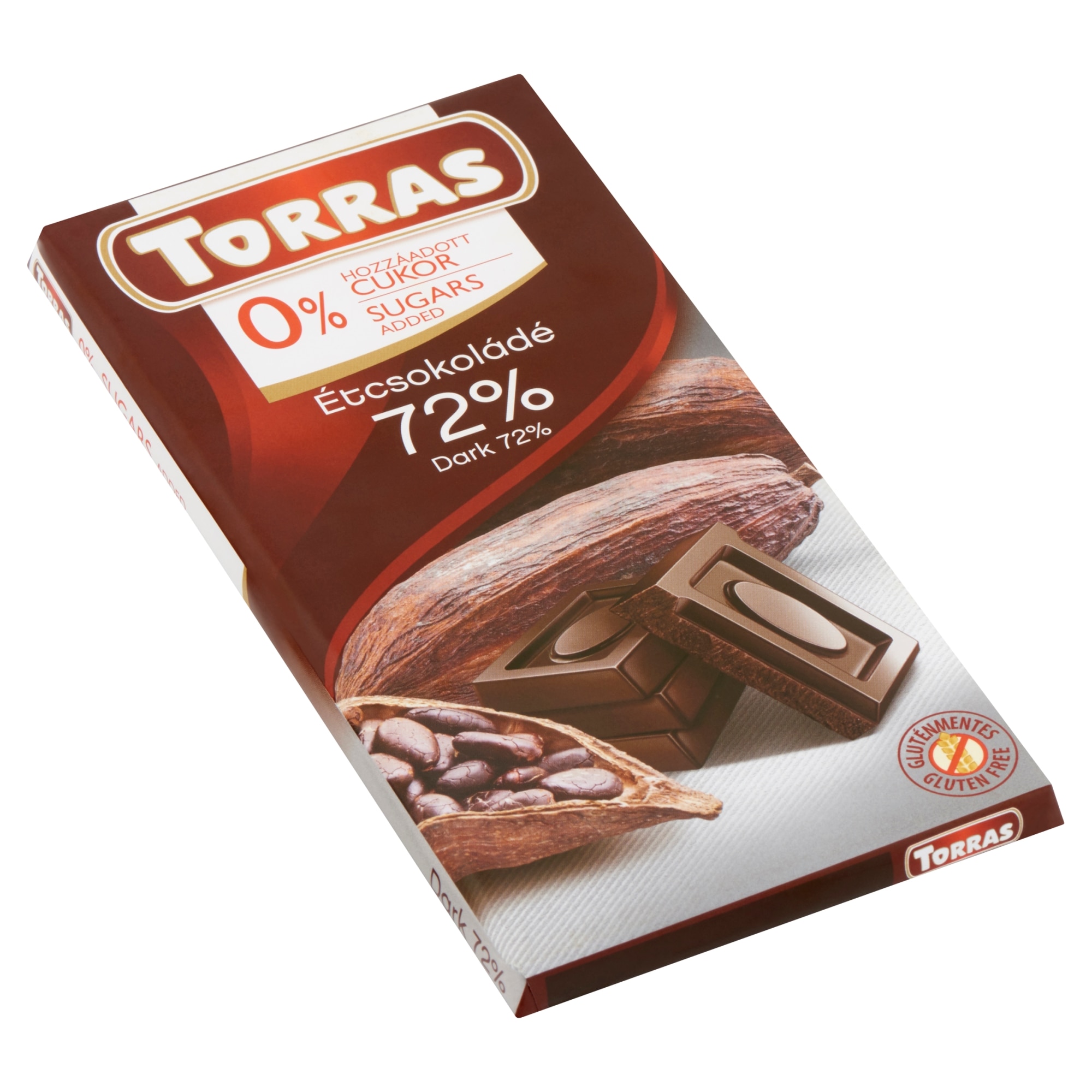 Torras étcsokoládé 72%-os kakaótartalommal, édesítőszerrel, 75 g - eMAG.hu