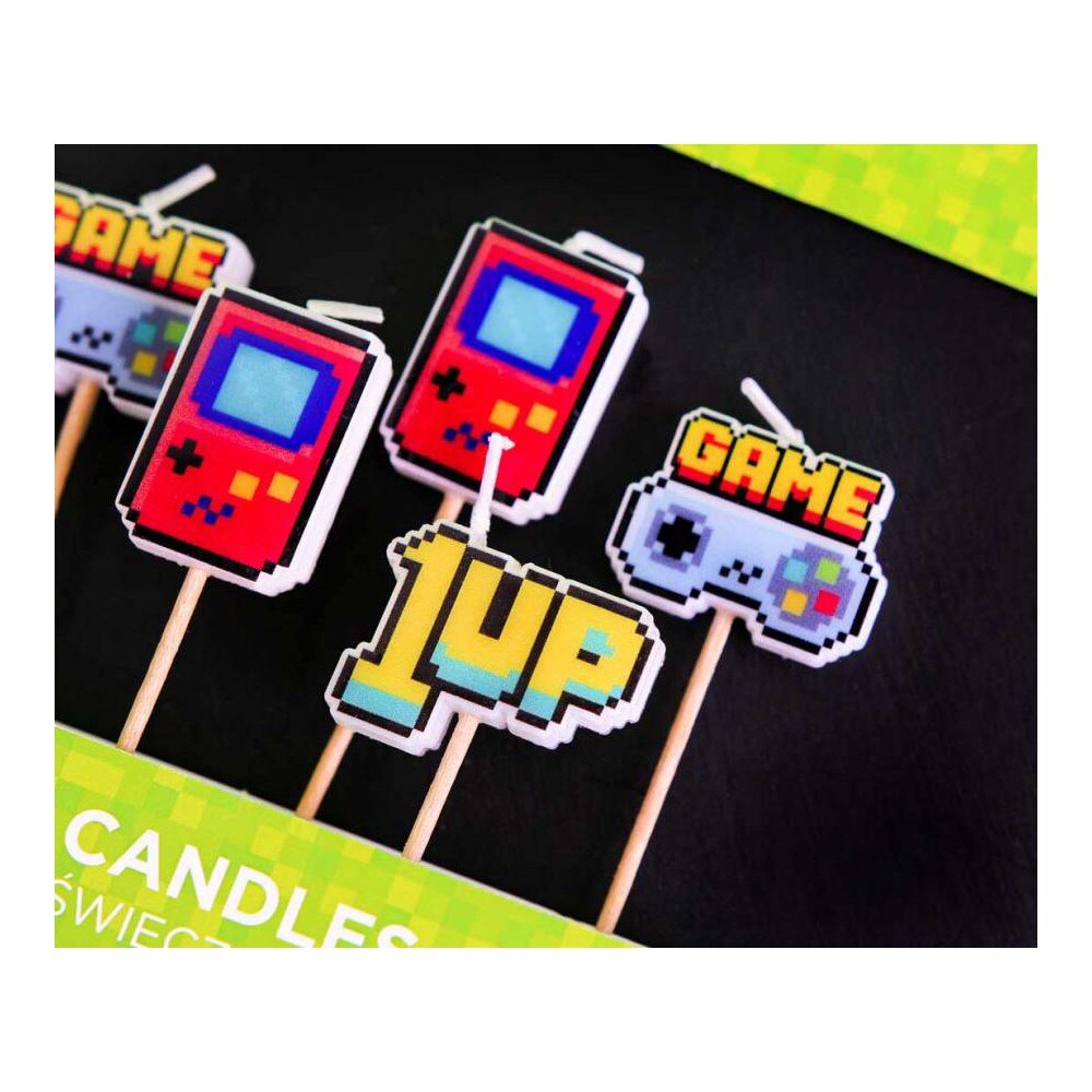 Set 5 lumanari tort, model game on - eMAG.ro