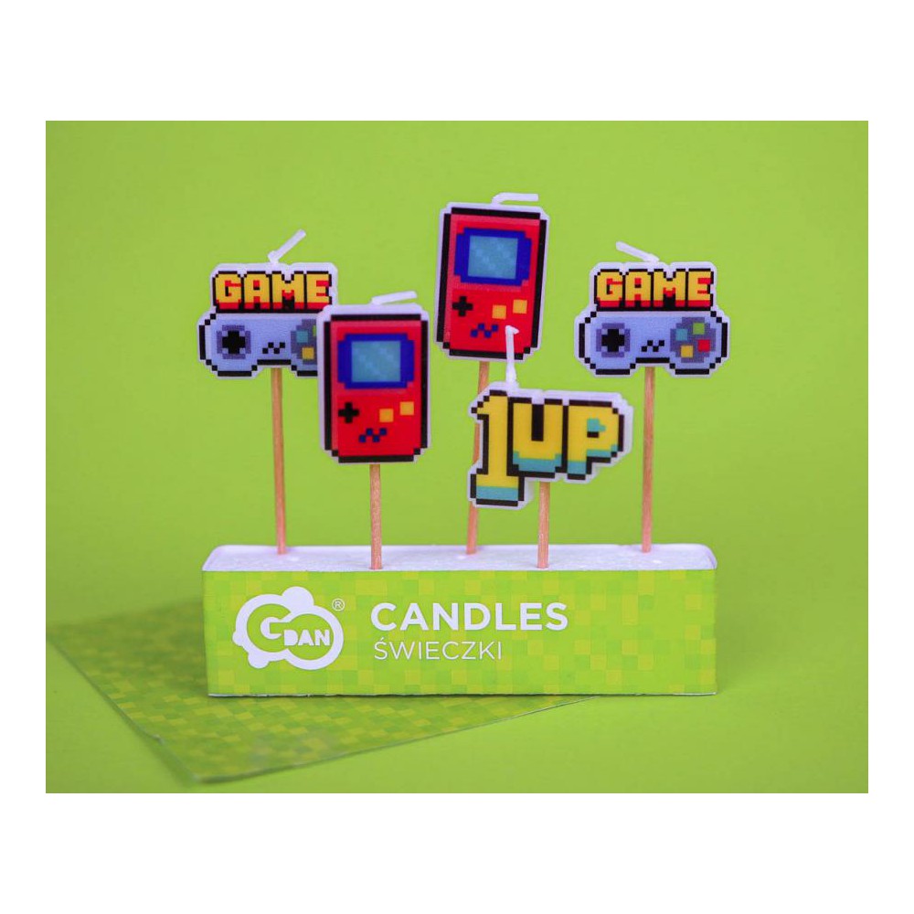 Set 5 lumanari tort, model game on - eMAG.ro