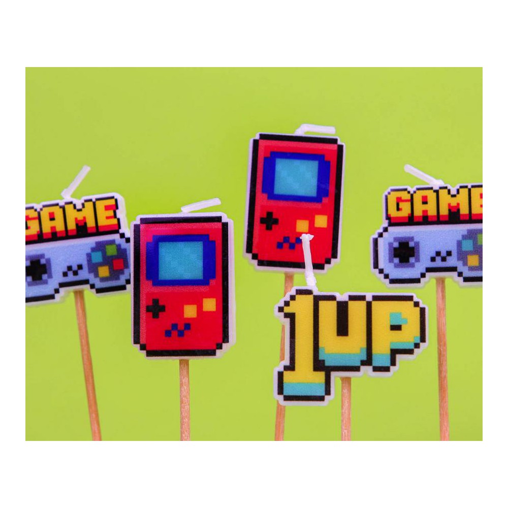 Set 5 lumanari tort, model game on - eMAG.ro