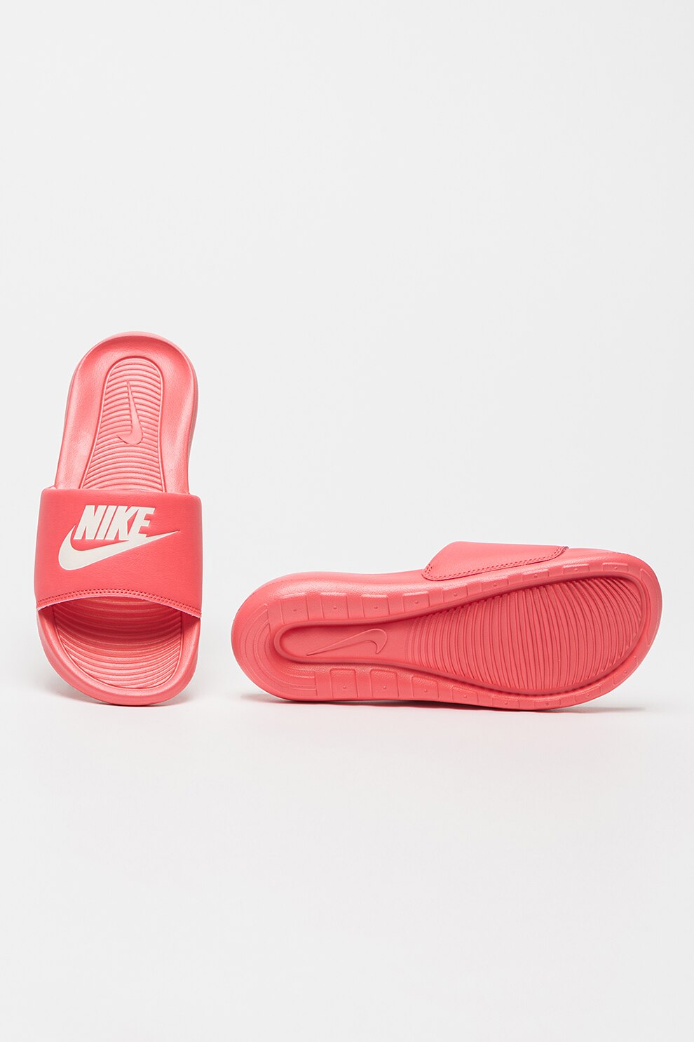 Nike, Papuci cu logo Victori One, Roz, 5 - eMAG.ro