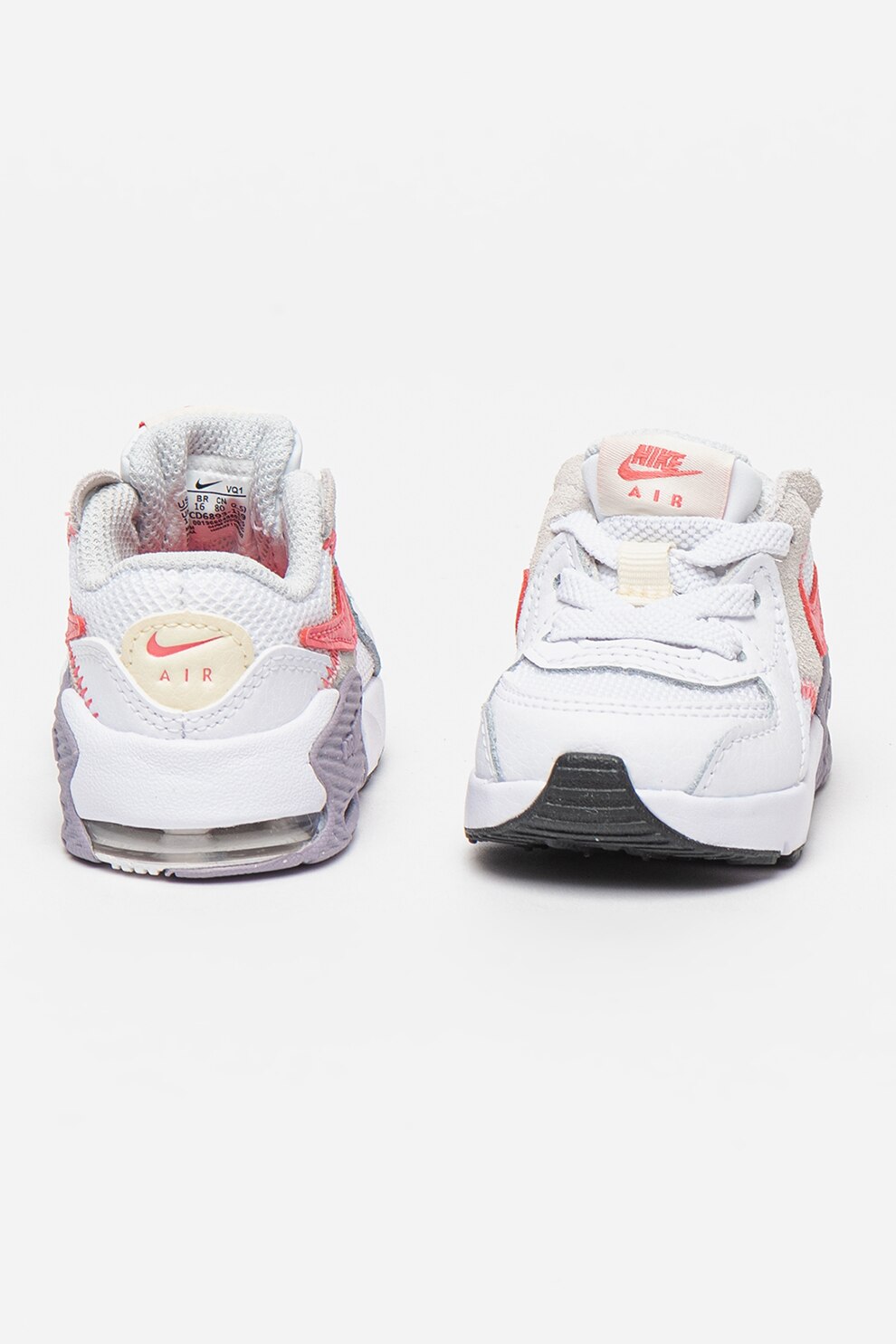 Nike, Pantofi sport cu insertii de piele intoarsa Air Max Excee, Alb ...