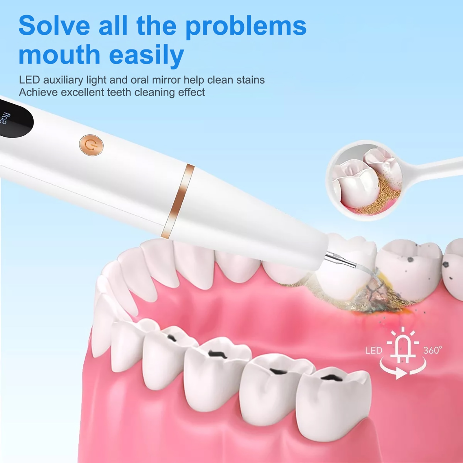 Устен иригатор CIICII C1512, Преносим, Автоматично LED осветление ...