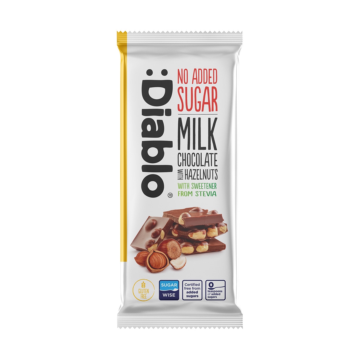 Ciocolata cu lapte si alune fara zahar 75gr Diablo - eMAG.ro