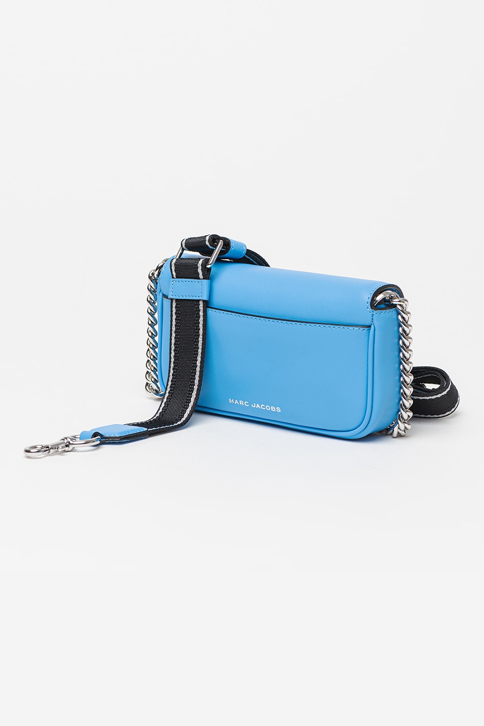 Marc Jacobs, Geanta crossbody mica din piele The J Marc, Albastru azur ...