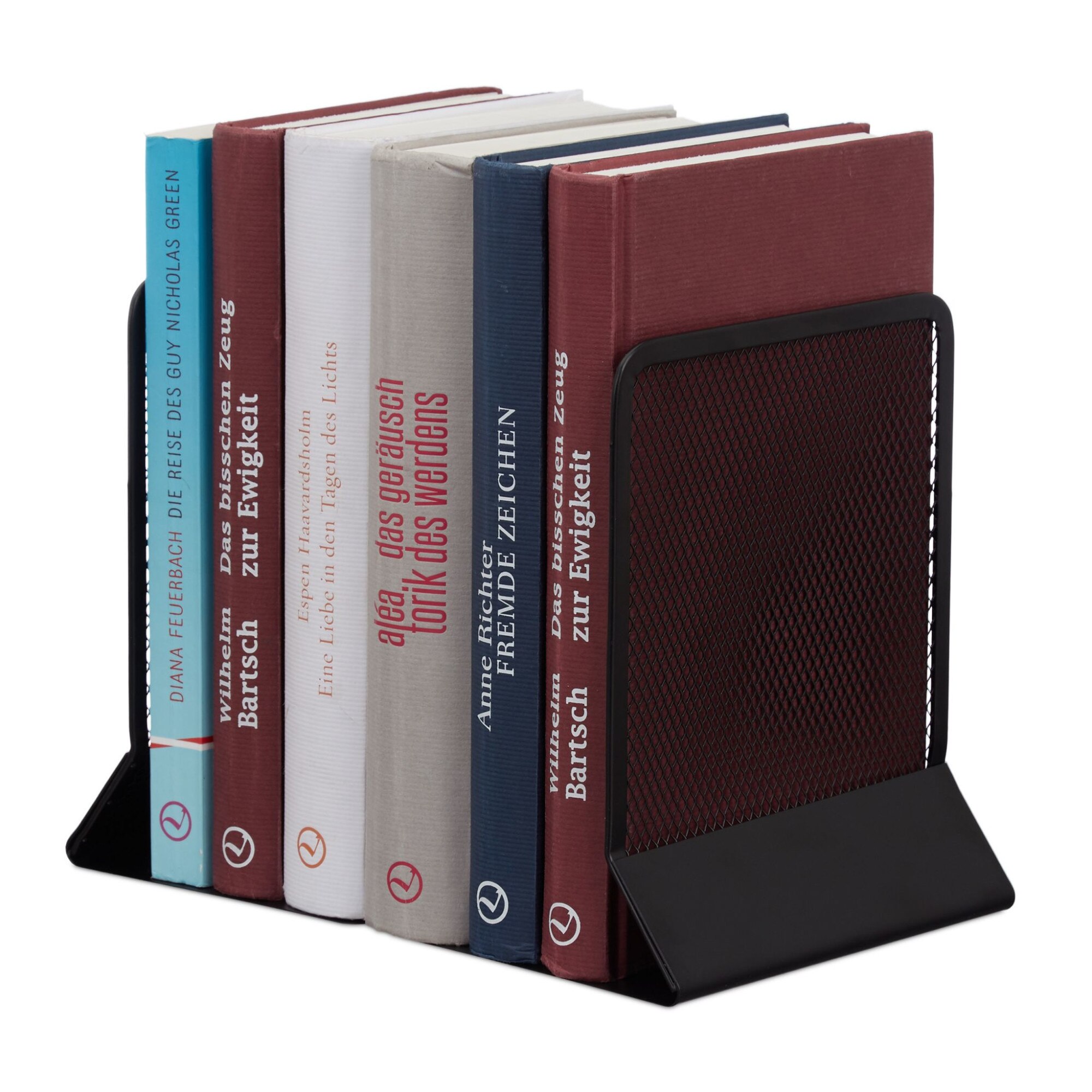 Suport carti/opritor, metal, negru, set de 2 bucati, 16,5 x 13 x 10,5 ...