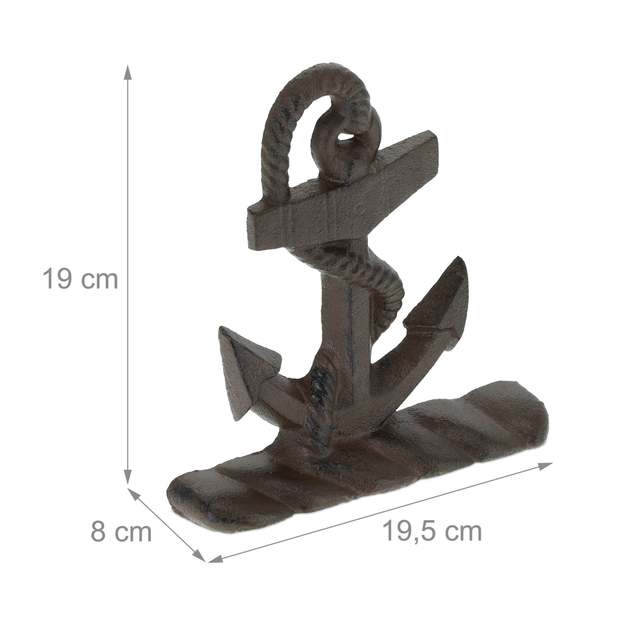 Suport carti/opritor, din fonta, set de 2 bucati, 19 x 19,5 x 8 cm ...