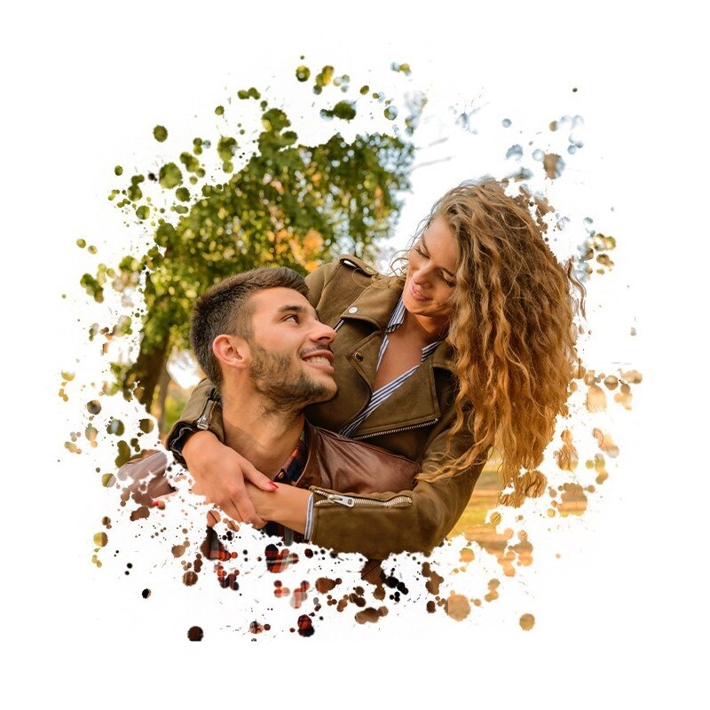 Sticker Decorativ Personalizat cu poza dorita, Model Cerc Pigmentat, 55 ...