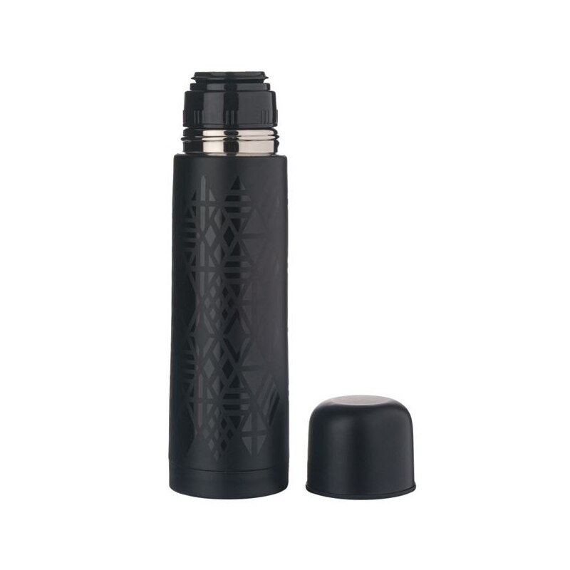 Termos, 500 ml, Pentru bauturi calde si reci, Buton, fara BPA, Otel ...