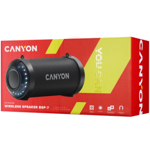 Boxa bluetooth portabila, CANYON, BSP 7, Negru - eMAG.ro