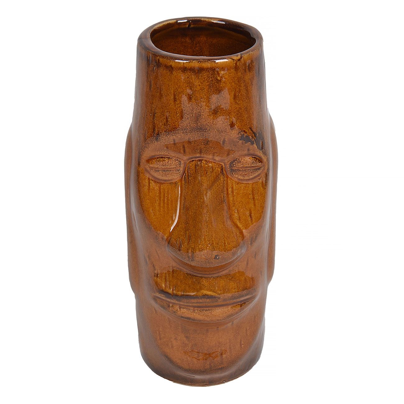 Set 2 cani vintage, ceramica, design aztec, maro, 450ml - eMAG.ro