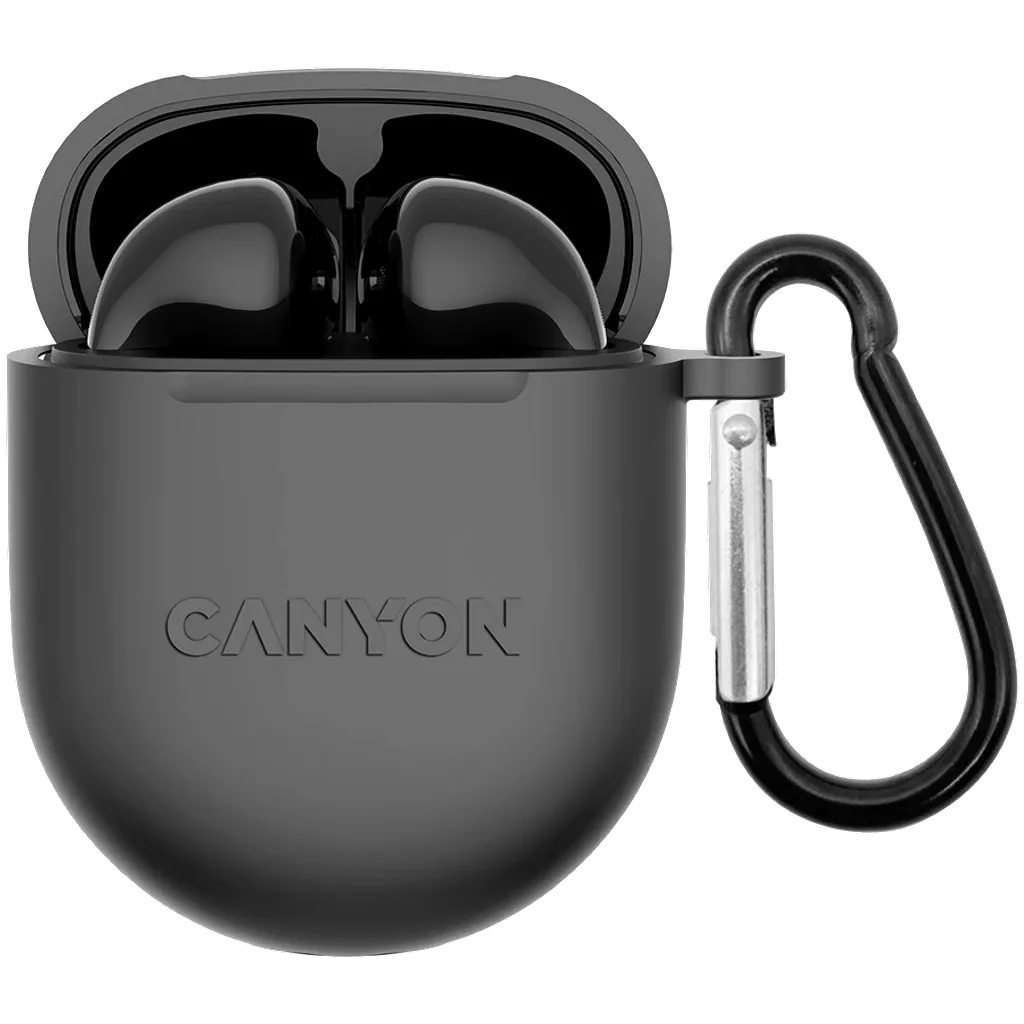 Casti wireless, Canyon, Bluetooth 5.3, Negru - eMAG.ro