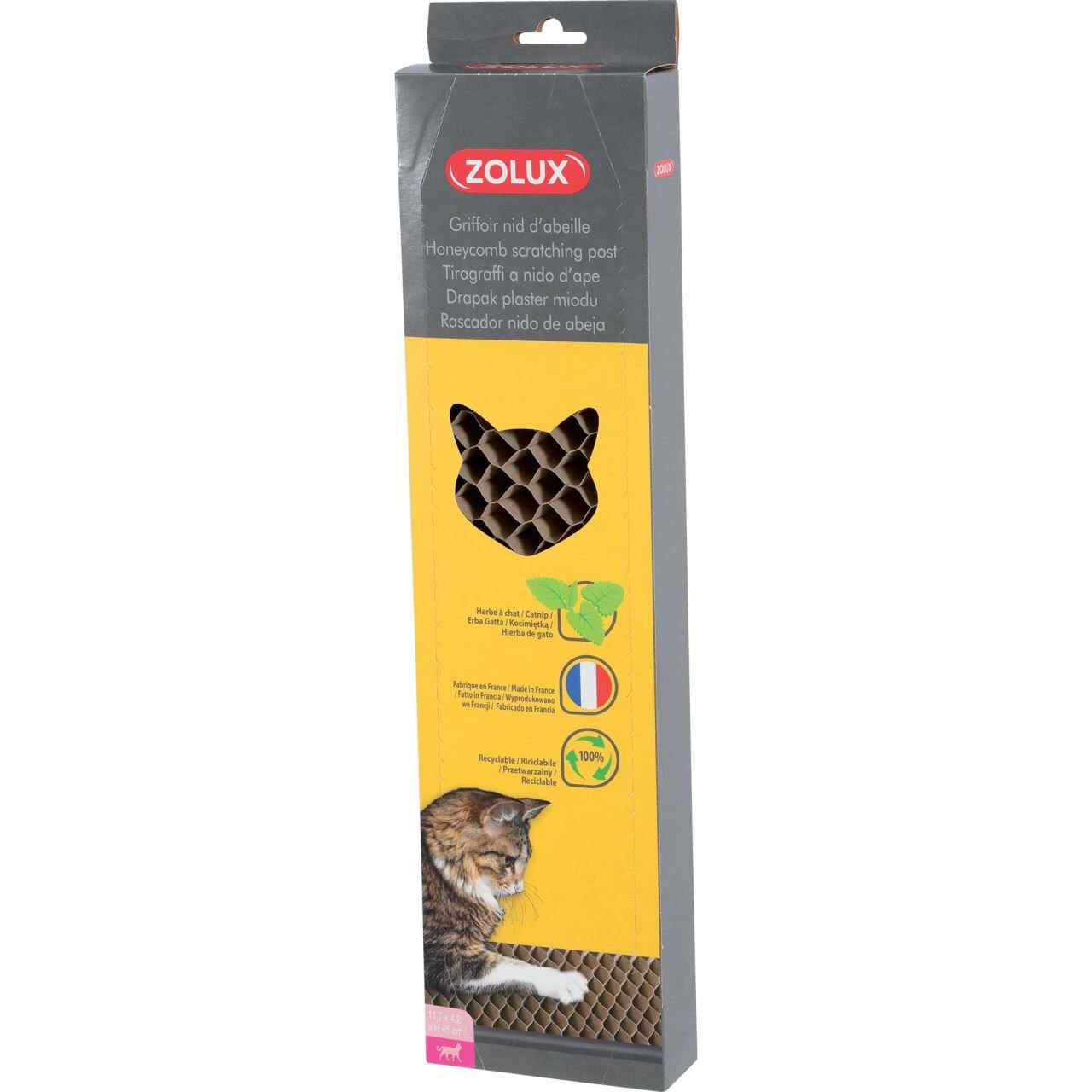 Ansamblu de joaca Zolux, carton fagure, pentru pisici, 11x4x45cm, Maro ...