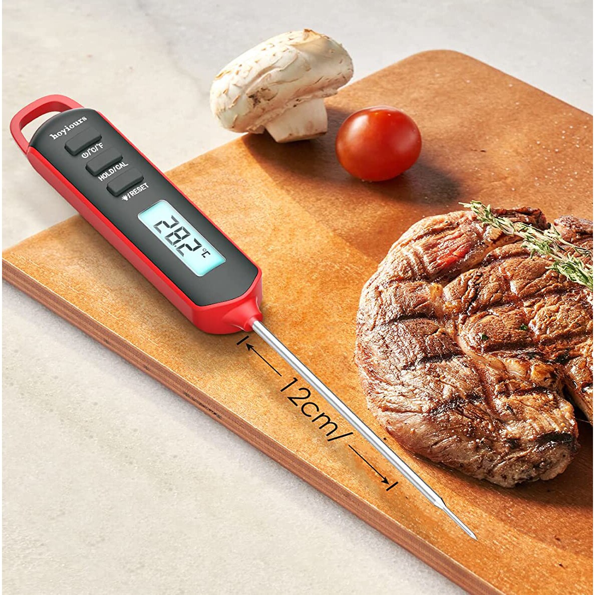 Termometru pentru gatit Hoyiours TP03, Afisaj electronic, Citire rapida ...