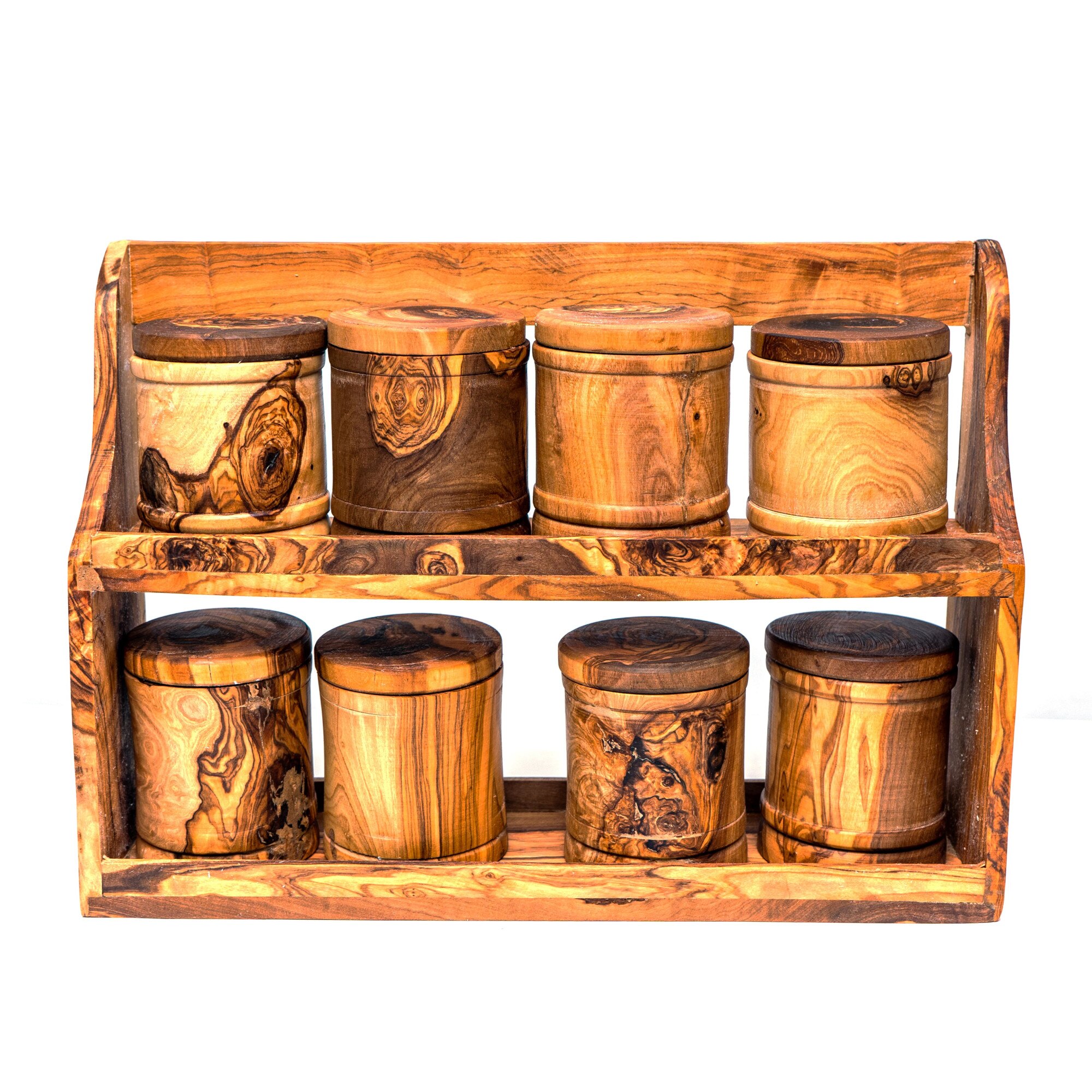 Set recipiente condimente cu suport, 8 buc - eMAG.ro