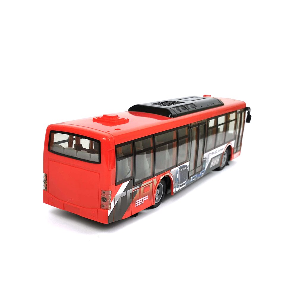 Autobuz copii, Cu telecomanda, Acumulator, 38 x 10 x 7 cm, Multicolor ...