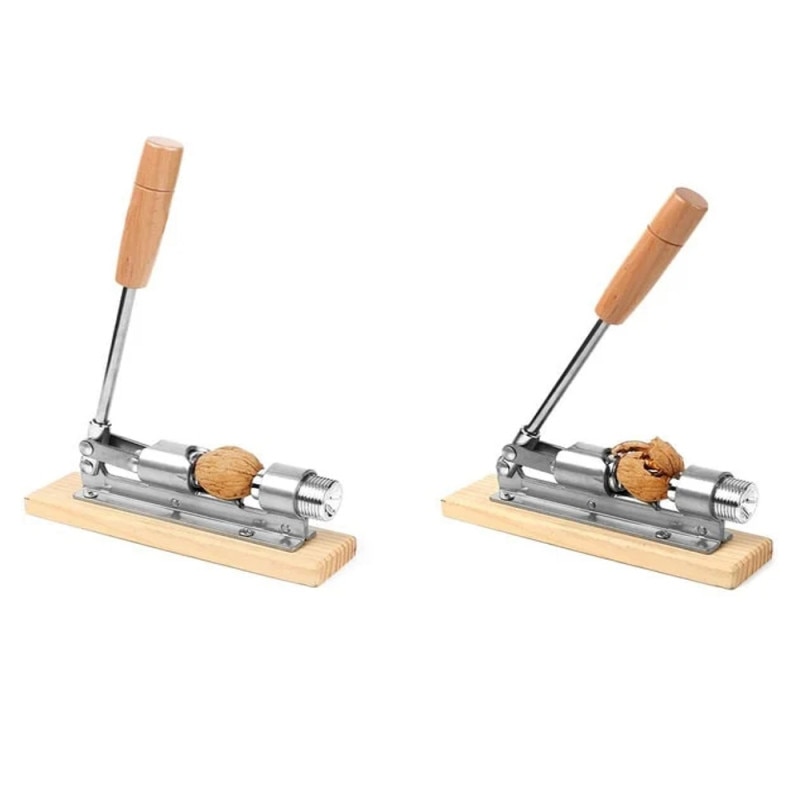 Spargator de nuci manual, reglabil, otel/lemn - eMAG.ro