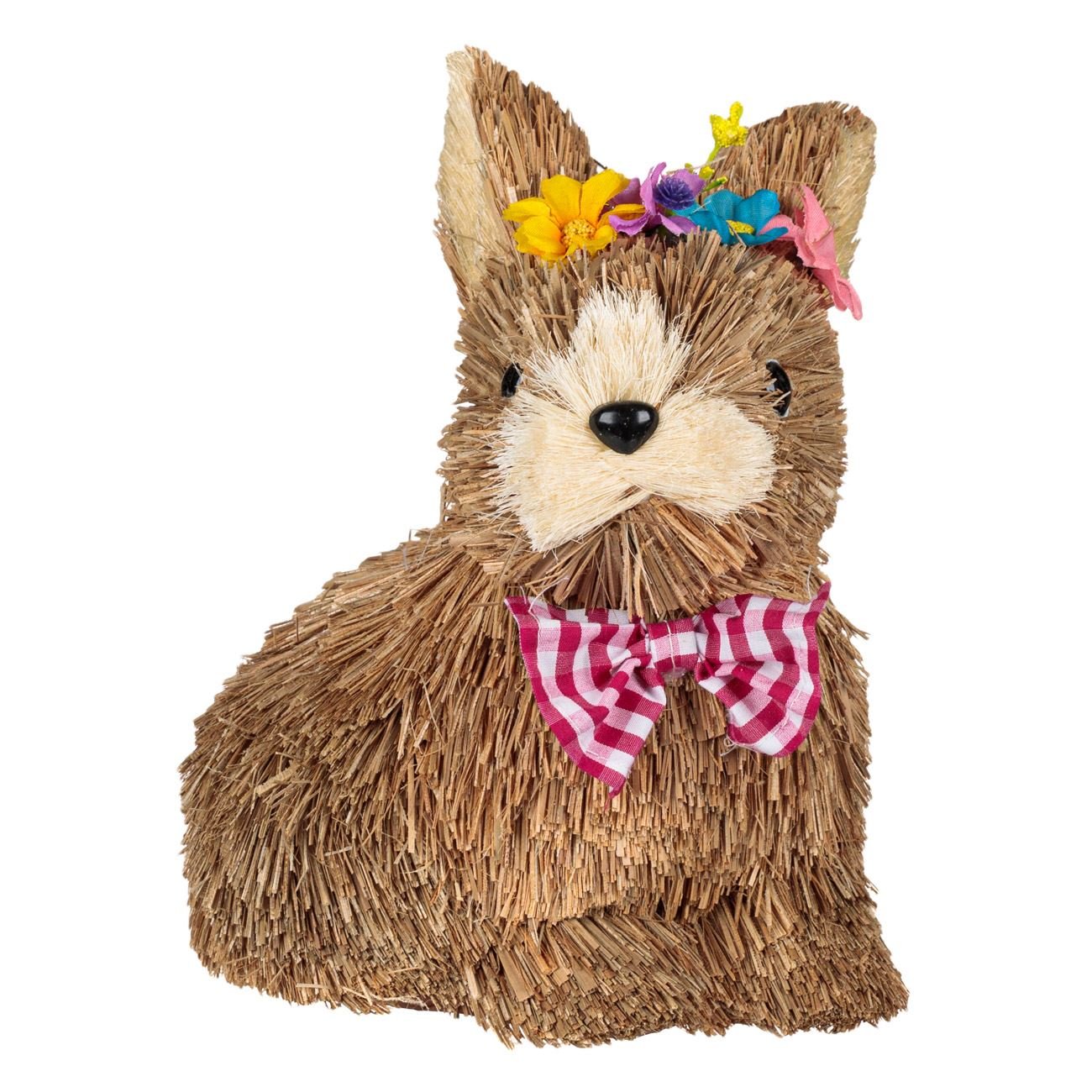 Iepuras de Paste cu papion, DecorCasa, 22 cm - eMAG.ro