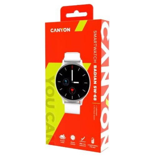Smartwatch Canyon Badian CNS-SW68, IP68, Argintiu - eMAG.ro