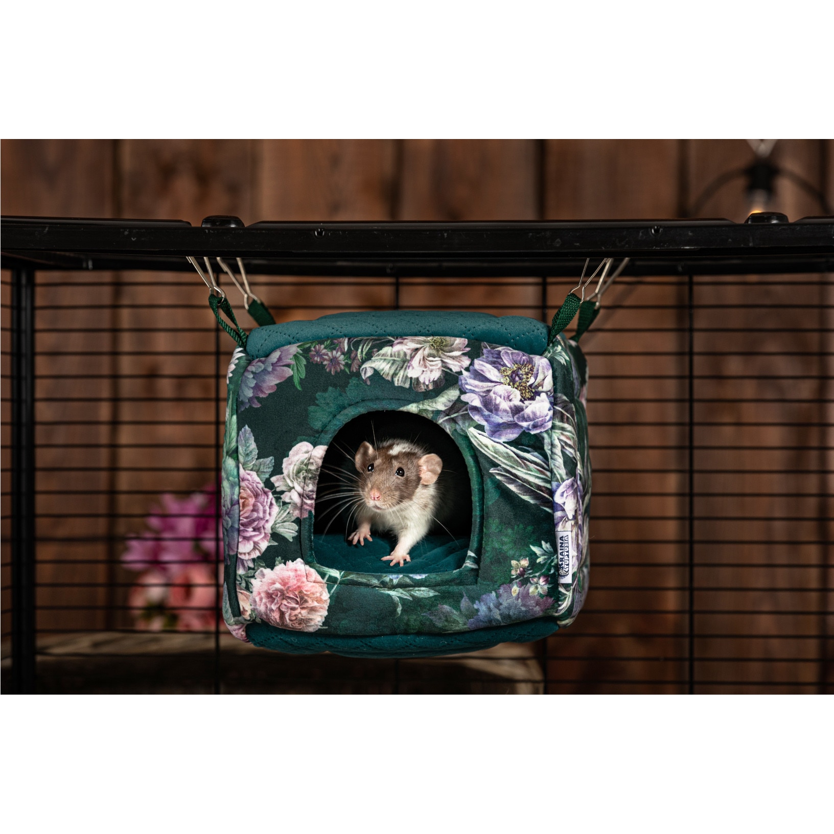 Casa cub pentru rozatoare si arici, Kraina Tuptusia, 20x20 cm, verde ...