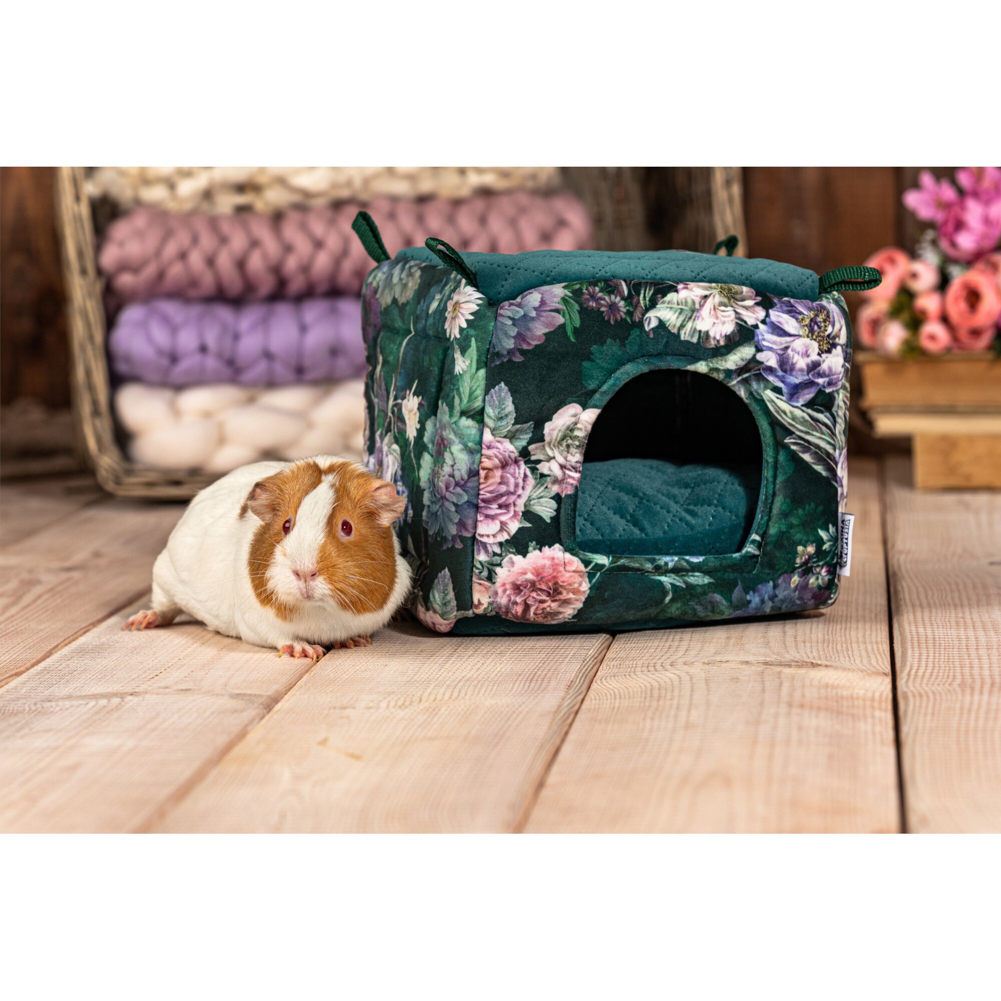 Casa cub pentru rozatoare si arici, Kraina Tuptusia, 20x20 cm, verde ...