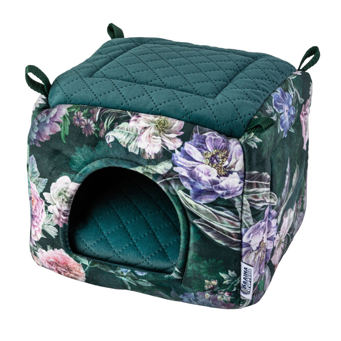 Casa cub pentru rozatoare si arici, Kraina Tuptusia, 20x20 cm, verde ...