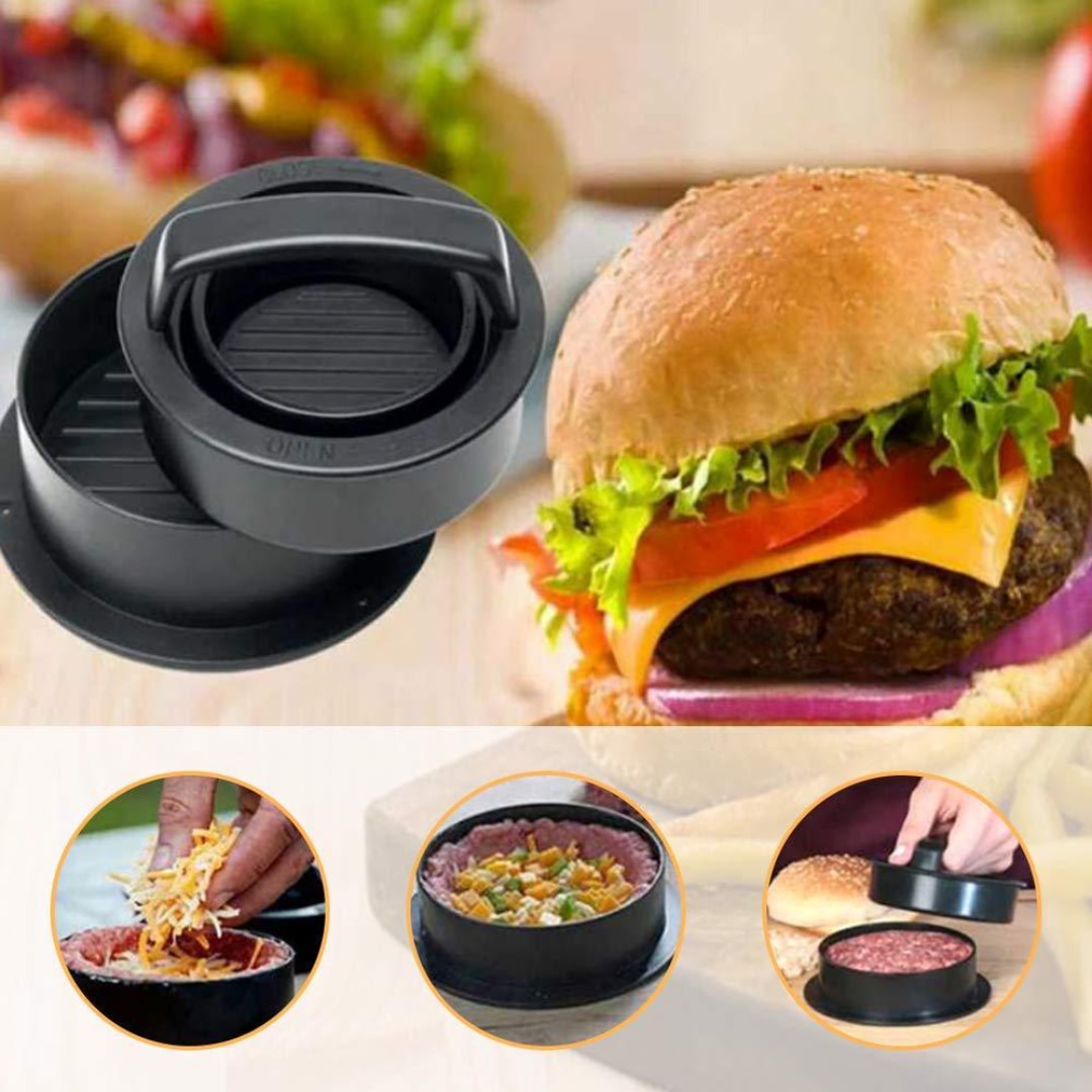 Presa pentru Burger 3 in 1 Zenino - Fara lipire, Usor de Curatat ...