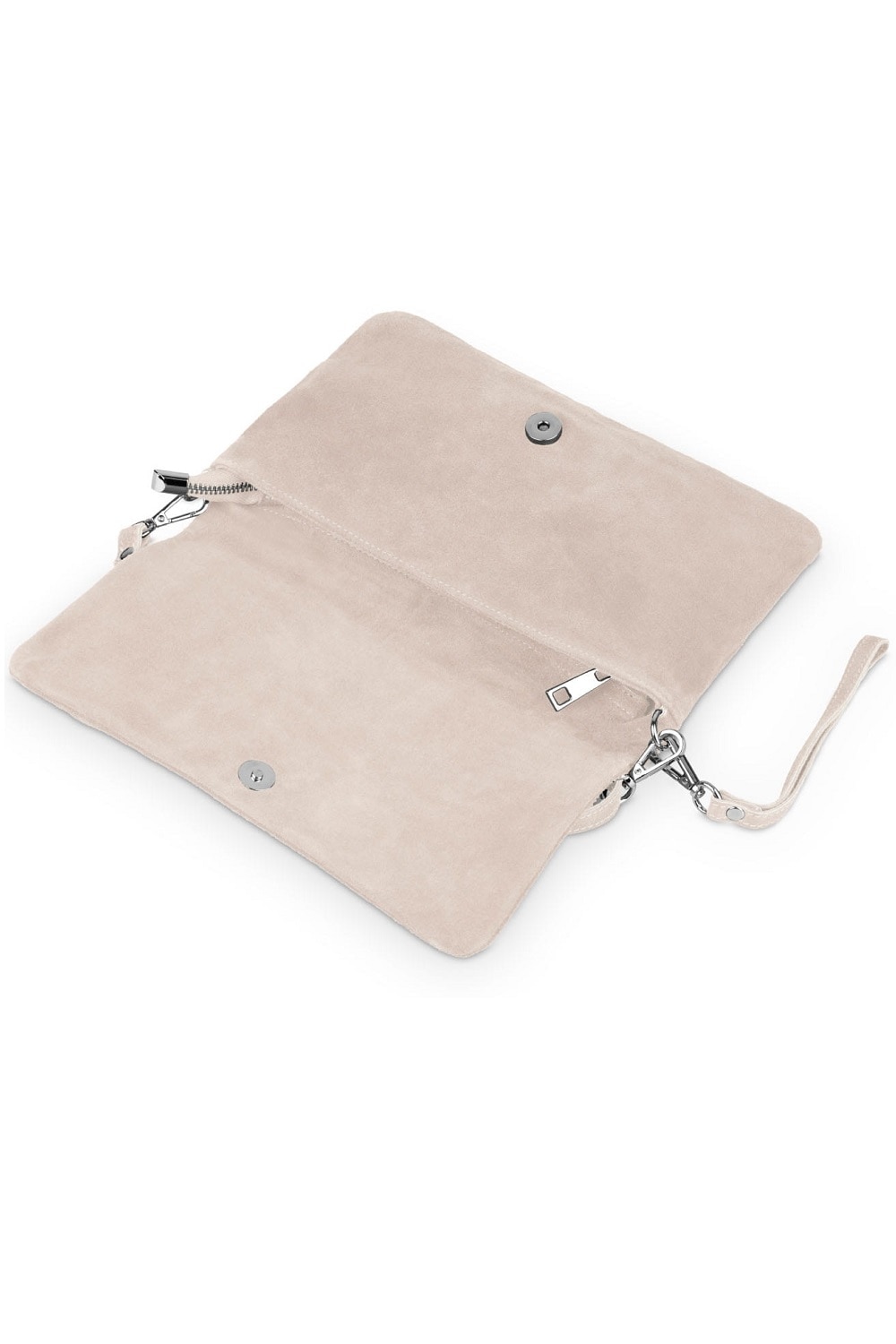 Geanta de dama, Vera Pelle, Piele intoarsa, VPL0367-BE, Clutch, Bej ...