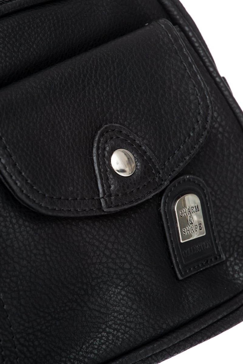 Poseta medie de dama, Charm&Shape, Piele ecologica, BB15115, Negru ...