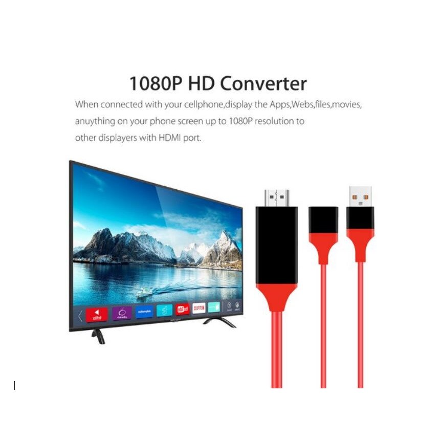 Cablu Telefon HDTV Full HD 1080P USB HDMI TV Mirror Screen - eMAG.ro