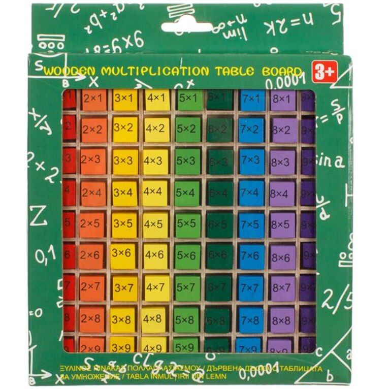 Tabla inmultirii de invatare prescolar din lemn, obiect educativ ...