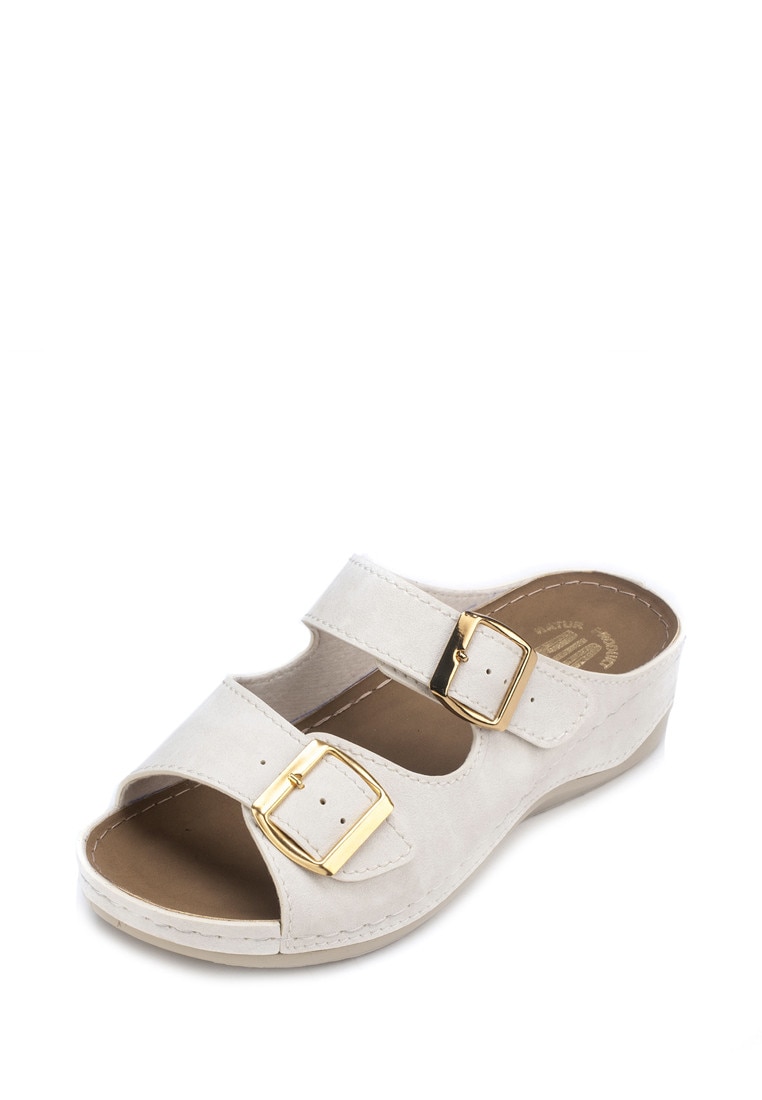 Papuci dama Tellus 25-18, Alb, 38 - eMAG.ro