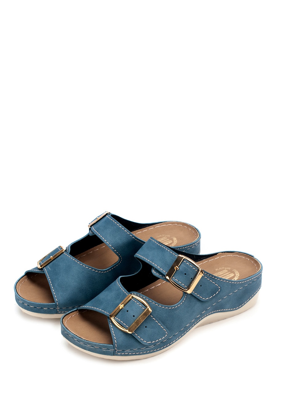 Papuci confort dama Tellus 25-18, Denim - eMAG.ro