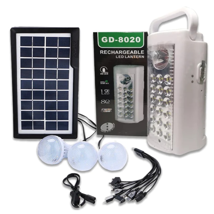 Kit solar de iluminat GDLite GD-8020 - eMAG.ro
