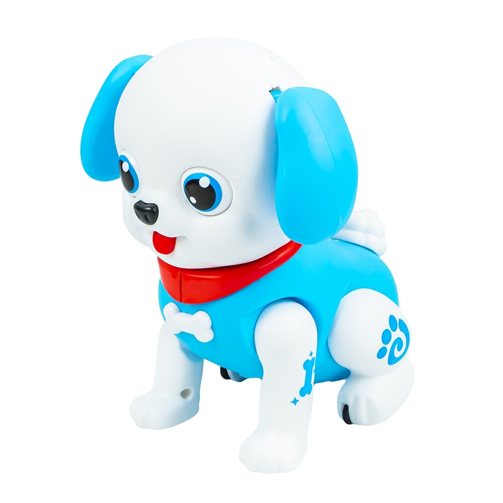 Catel interactiv cu muzica si lumini, albastru, 16.5x14x12 cm - eMAG.ro