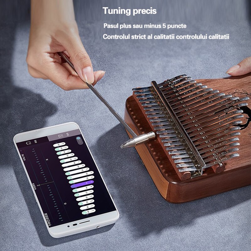 Instrument Kalimba cu 17 note, Vatheir, ergonomic, model caprioara ...