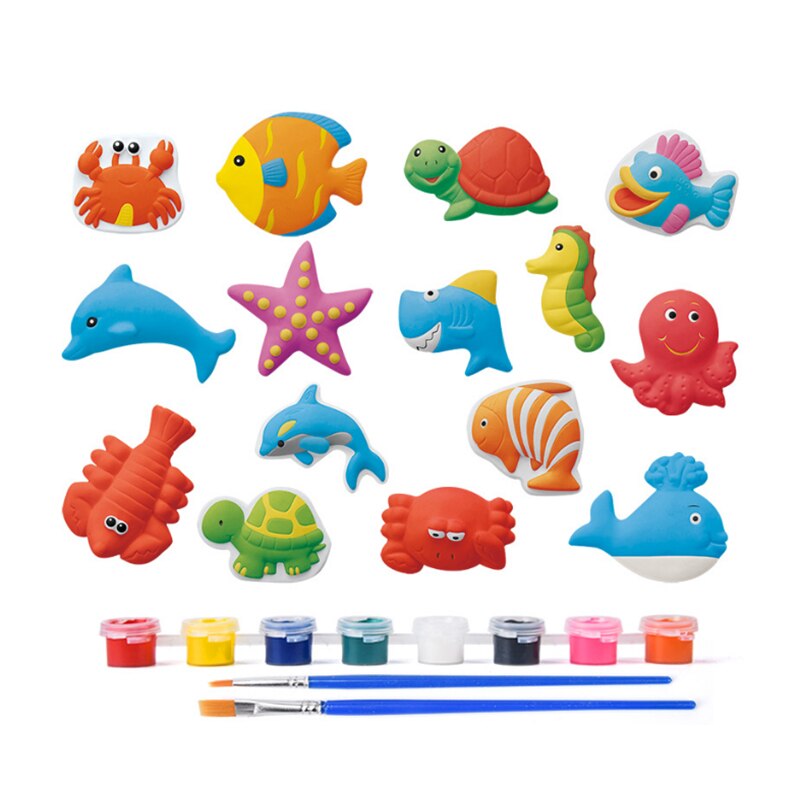 Set de pictura pentru copii, Animale marine, 6ani+, Multicolor - eMAG.ro