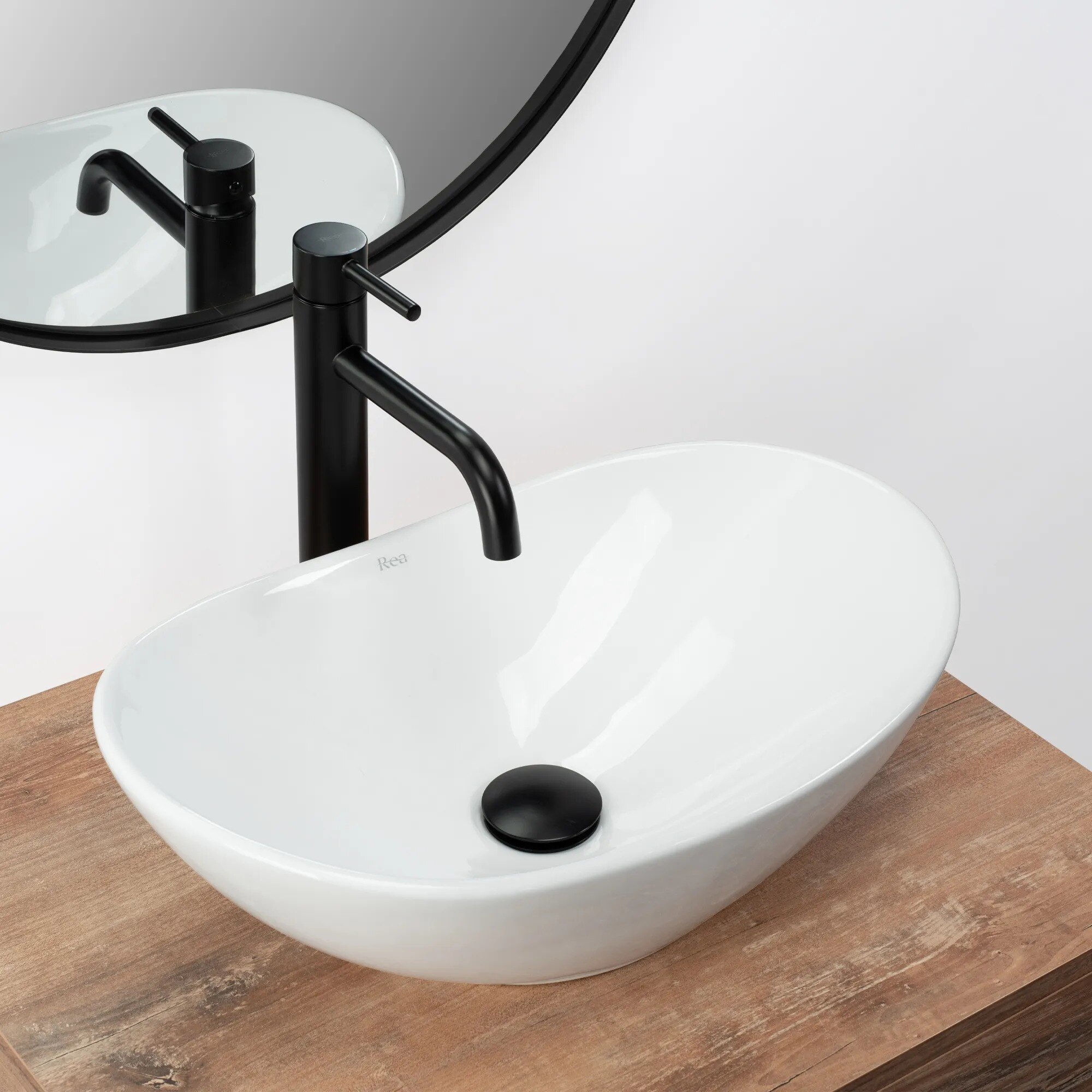Lavoar pe blat Rea Royal Mini Alb, Ceramica Sanitara, 47.5x31 cm - eMAG.ro