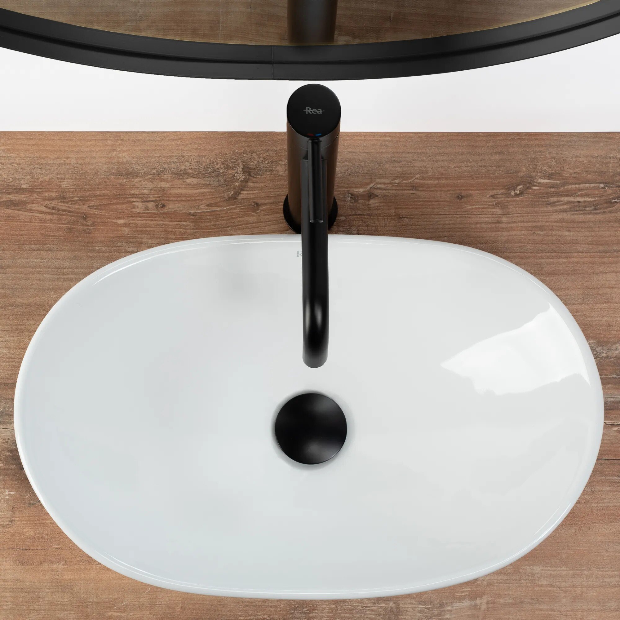 Lavoar pe blat Rea Royal Mini Alb, Ceramica Sanitara, 47.5x31 cm - eMAG.ro