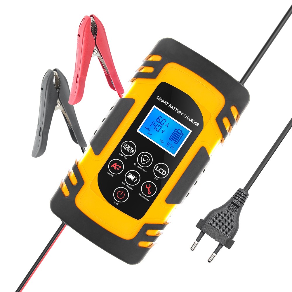 Incarcator Digital pentru Baterie Auto Techstar®, Afisaj LCD, 12V/24V ...