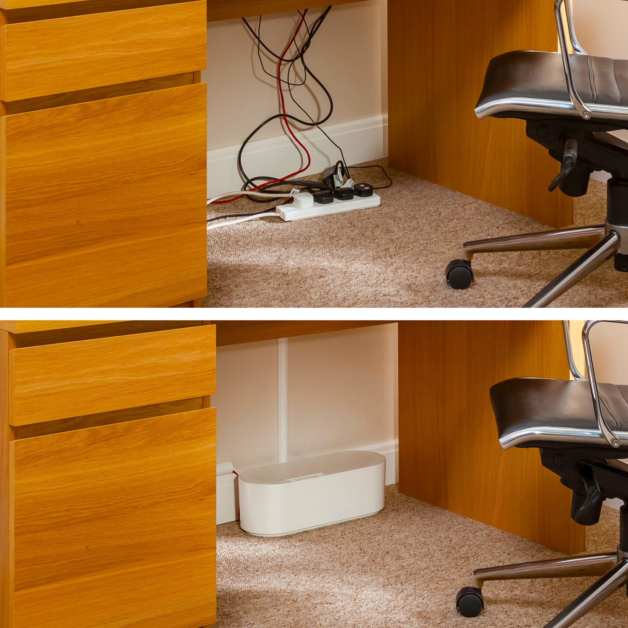 Cutie organizare cabluri si prelungitoare D-Line, alb, 325 x 115 x 125 ...