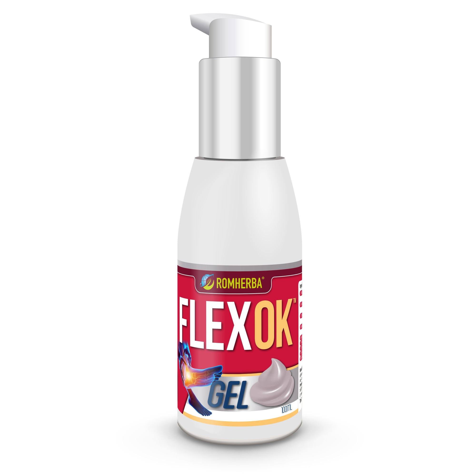 Supliment alimentar, FLEX OK GEL, 100 ml, Romherba - eMAG.ro