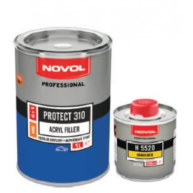 Set Novol Fuller Protect 310 HS, grund alb 1L si intaritor pentru grund ...