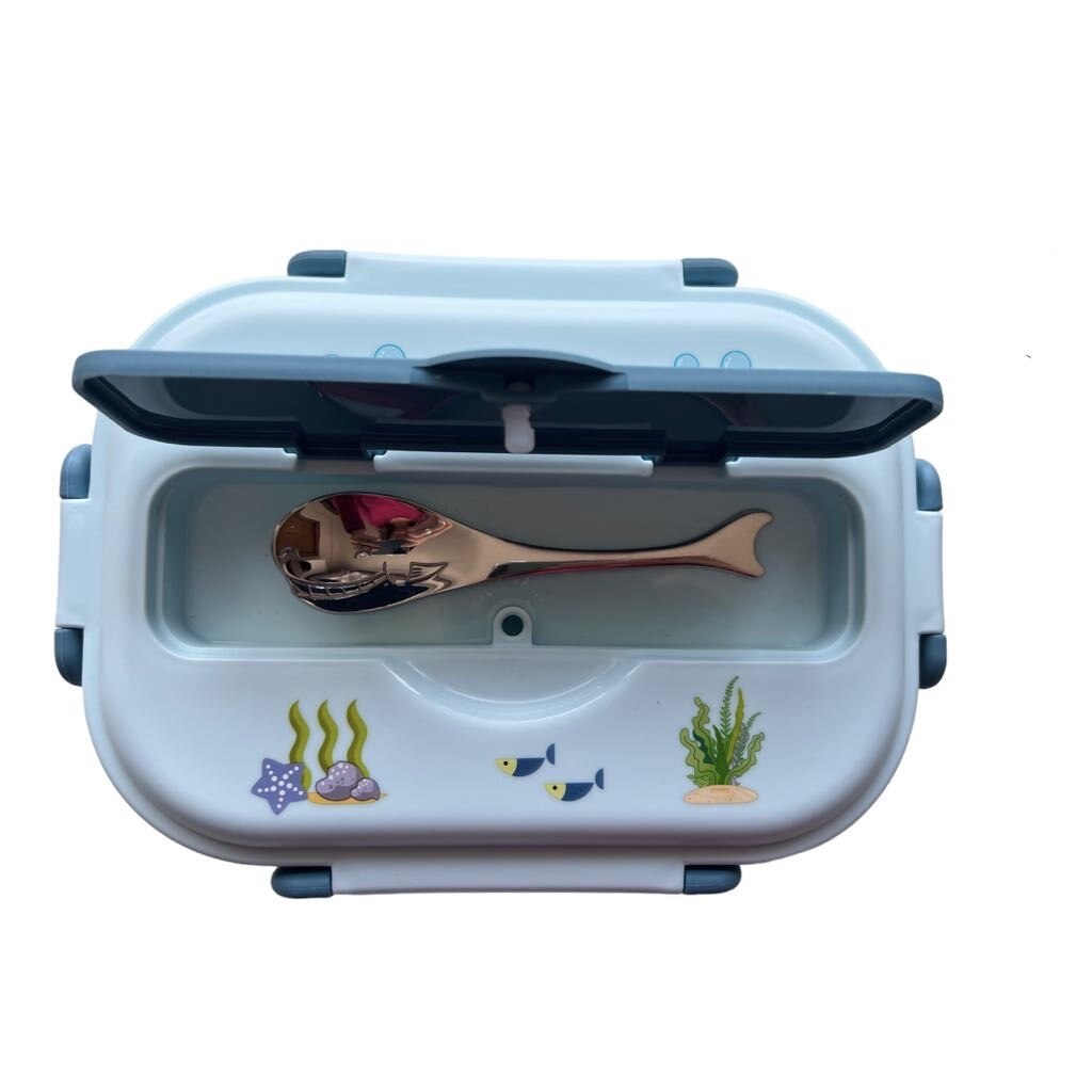 Set Caserola pentru pranz copii si pahar smoothie, Inox/Sticla ...