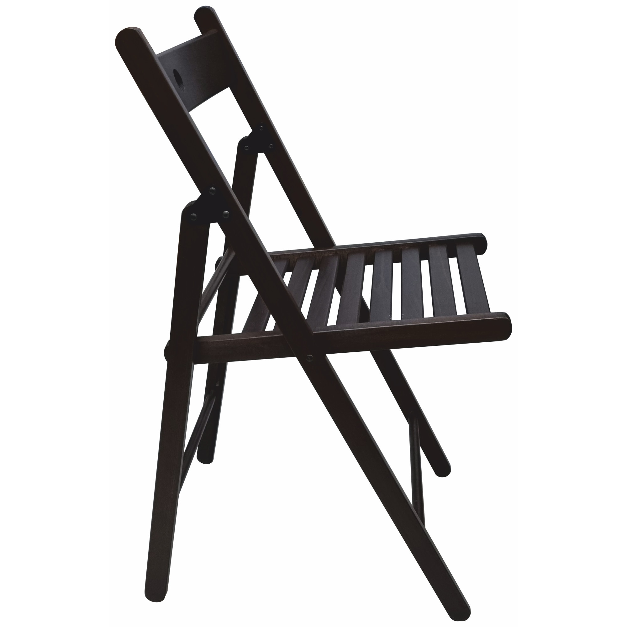 Set 2 scaune pliante, lemn, negru, 77 x 44 x 51 cm - eMAG.ro