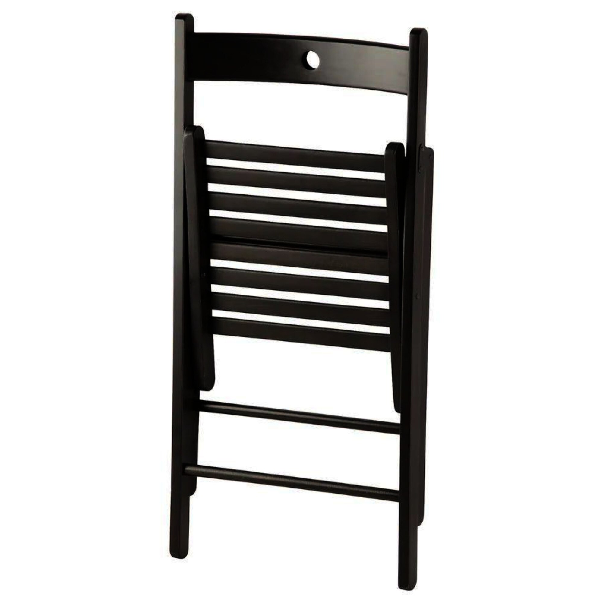 Set 2 scaune pliante, lemn, negru, 77 x 44 x 51 cm - eMAG.ro