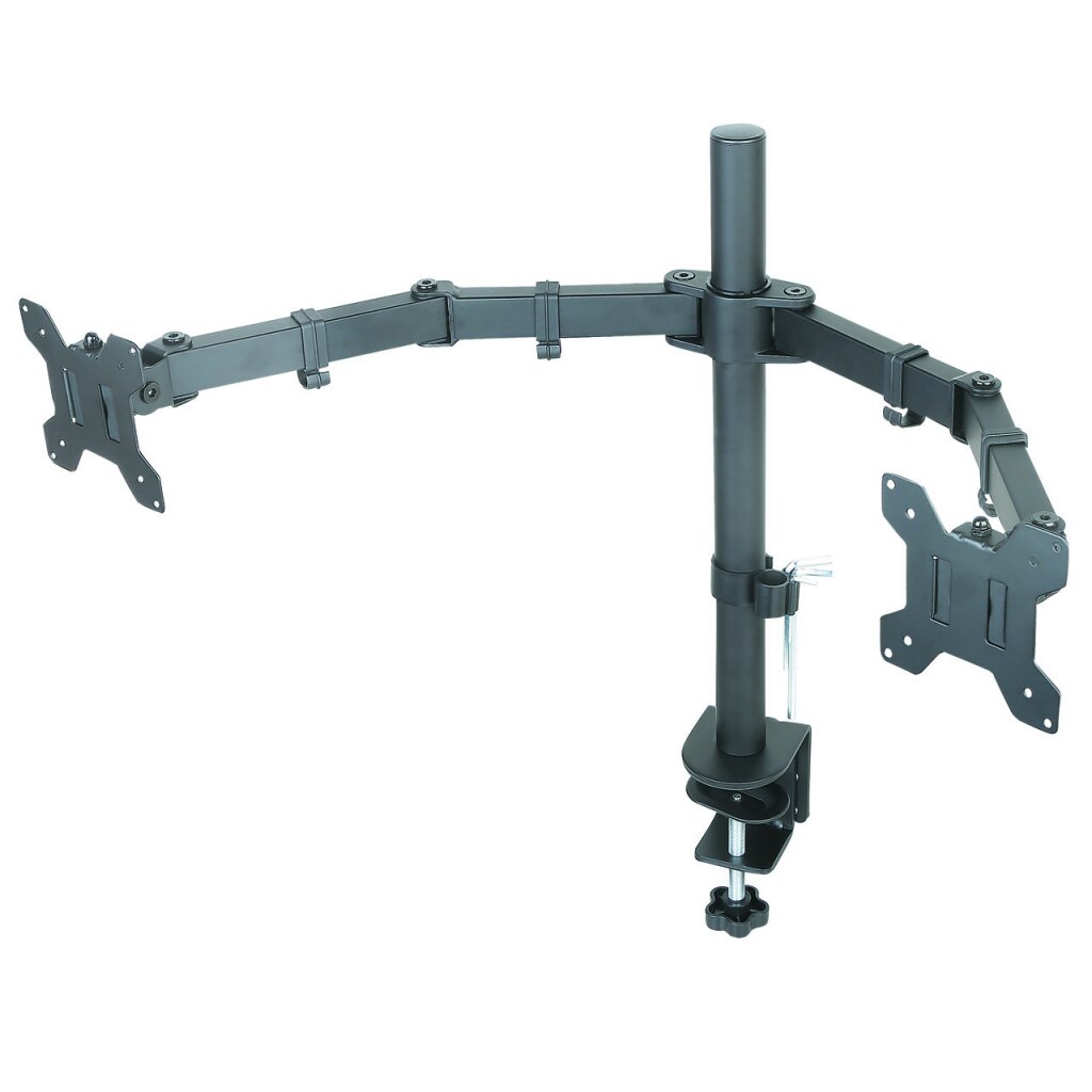 Suport 2 monitoare LED/LCD, ART, Negru - eMAG.ro